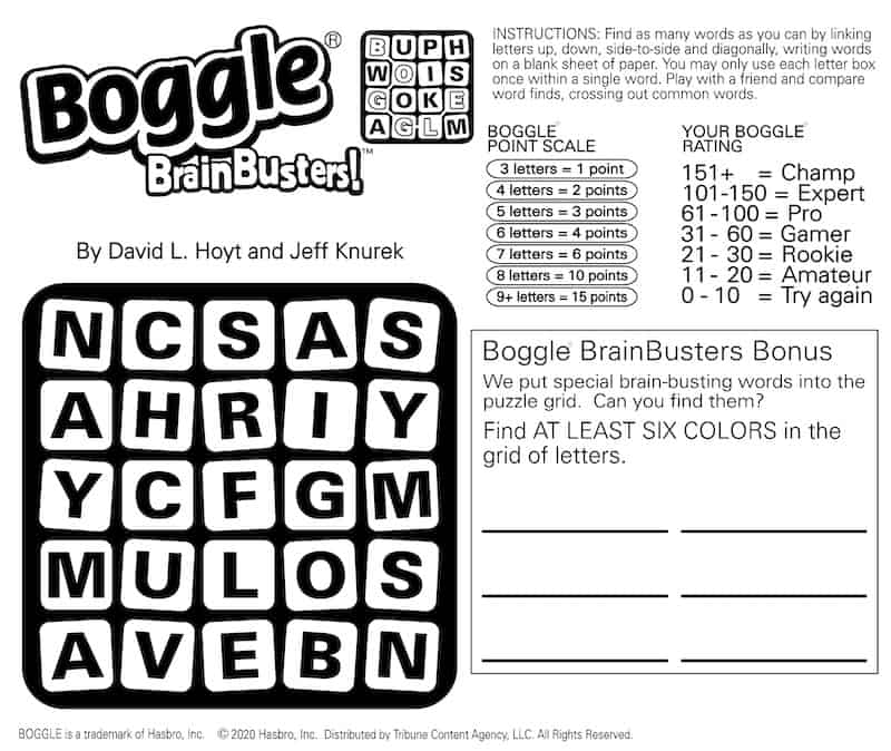 Boggle BrainBuster And Builder BOOMER Magazine Boggle BrainBuster And Builder BOOMER Magazine