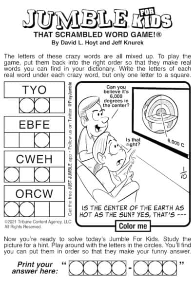 Jumble Puzzles for Kids and Adults | BOOMER Magazine