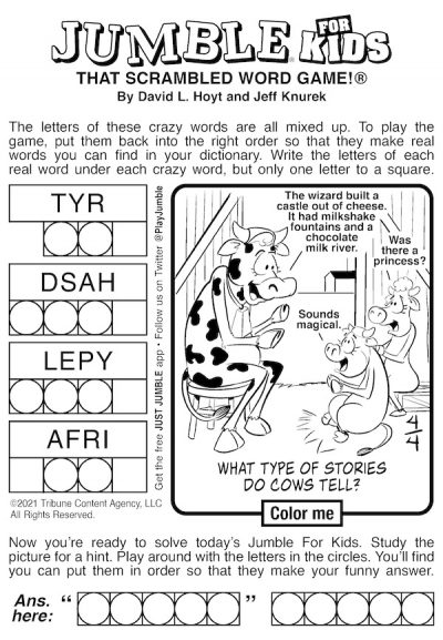 Jumble Word Puzzle for Building Minds | BOOMER Magazine