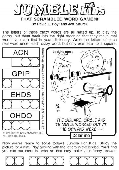 Jumble Puzzle Fun for Kids and Adults | BOOMER Magazine