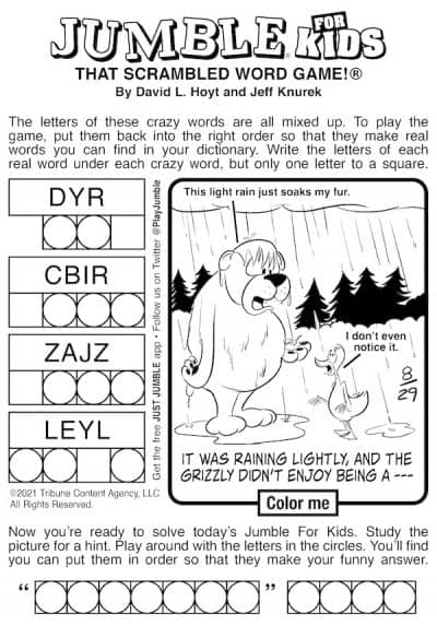 Jumble for Two with Waynovision Guest Cartoonist | BOOMER Magazine