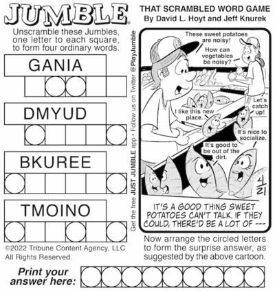Jumble Puzzles: Food Fun | BOOMER Magazine