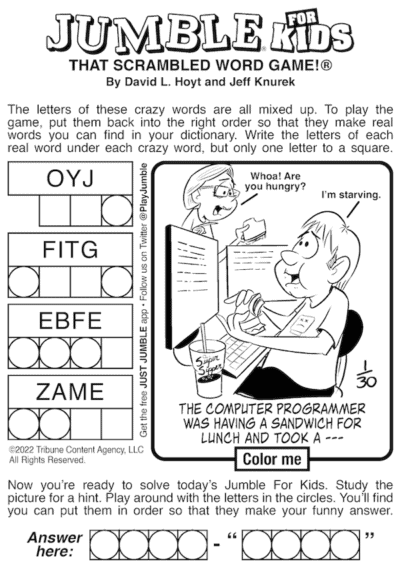 Jumble Puzzles: Food Fun | BOOMER Magazine